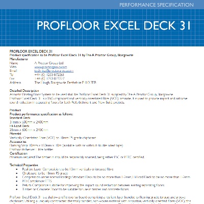 Profloor Excel Deck 31 | A. Proctor Group Ltd.
