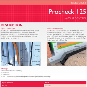 Procheck 125 lightweight reinforced polyethylene vapour barrier | A ...