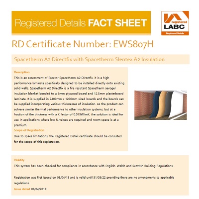 Spacetherm® Aerogel Insulation | A. Proctor Group Ltd.