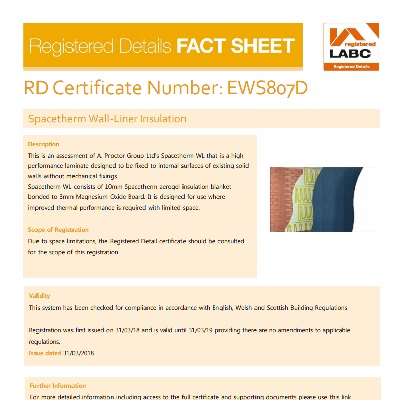 Spacetherm® Aerogel Insulation | A. Proctor Group Ltd.
